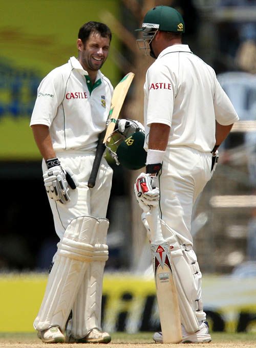 Neil McKenzie is all smiles after completing his hundred | ESPNcricinfo.com