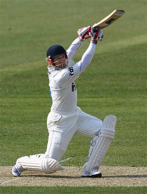 Matt Prior drives during his 62 | ESPNcricinfo.com