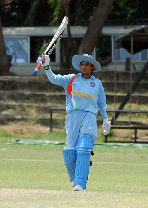 Mithali Raj celebrates her century | ESPNcricinfo.com