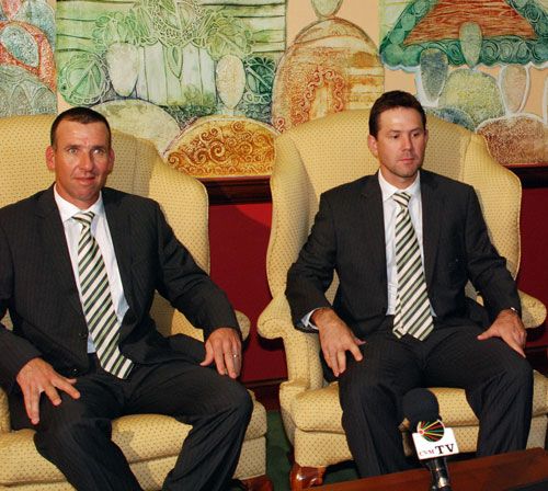 Tim Nielsen and Ricky Ponting speak to the media after Australia ...