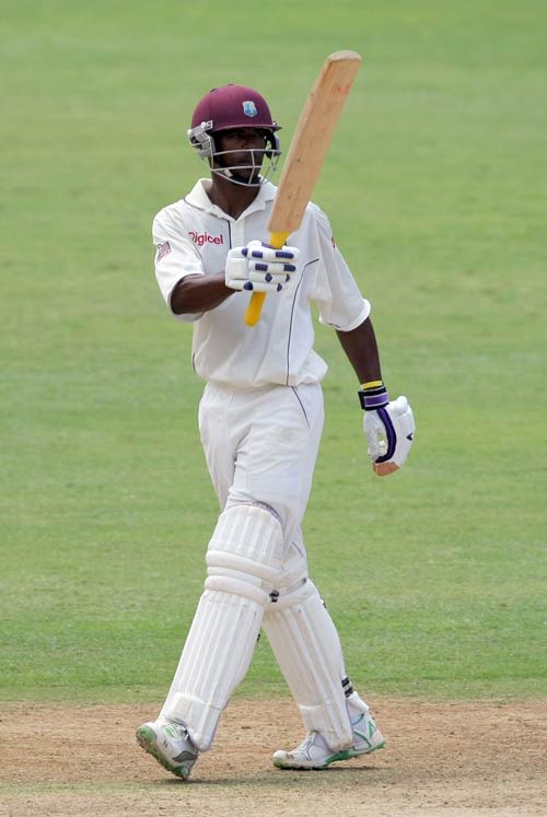 Runako Morton celebrates his half-century | ESPNcricinfo.com
