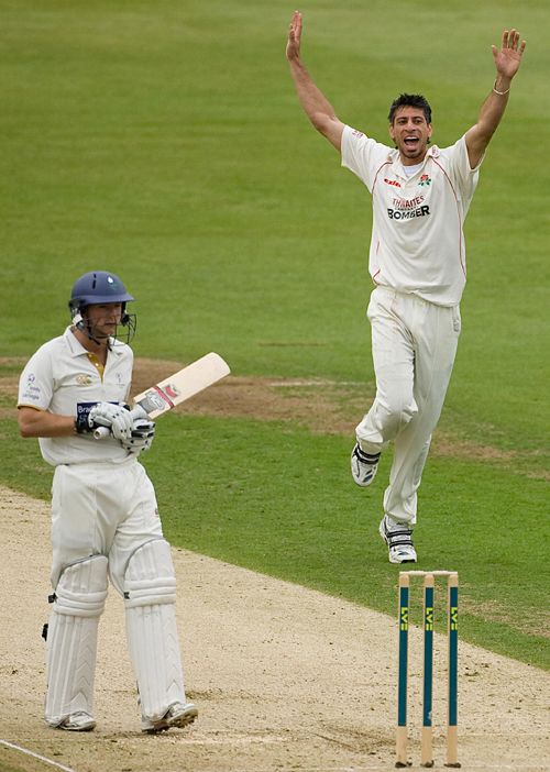 Sajid Mahmood celebrates dismissing Adam Lyth for 19 | ESPNcricinfo.com