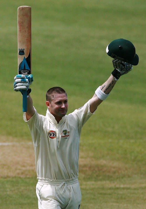 Michael Clarke savours the moment as he reaches his century ...