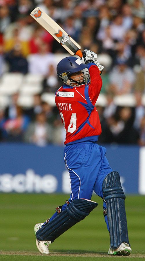 Neil Dexter drives on his way to 46 | ESPNcricinfo.com