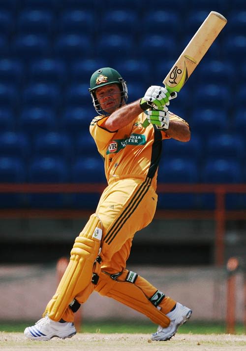 Ricky Ponting pulls during his 300th one-day international ...