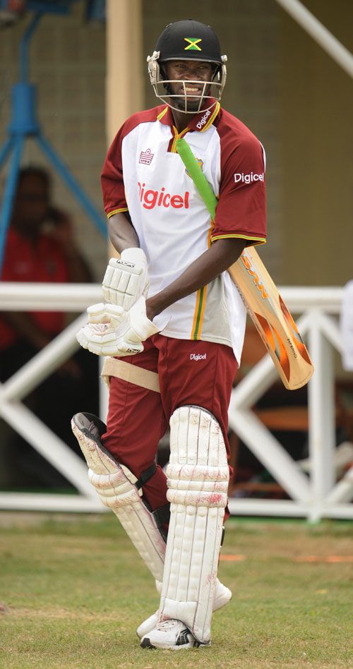 Shawn Findlay gets ready to bat in the nets in preparation for a ...
