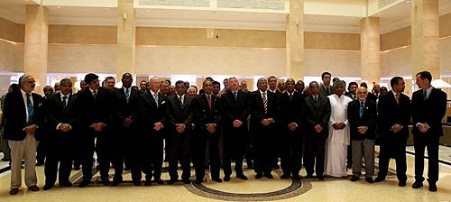 The new ICC president David Morgan with the other members of the ICC ...