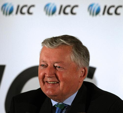 The new ICC president David Morgan at a press conference | ESPNcricinfo.com