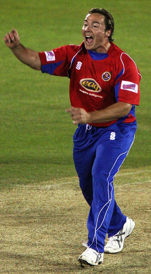 Graham Napier celebrates one of his four wickets | ESPNcricinfo.com