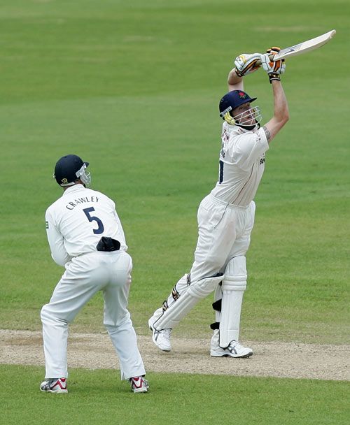 Andrew Flintoff lofts one over the top | ESPNcricinfo.com