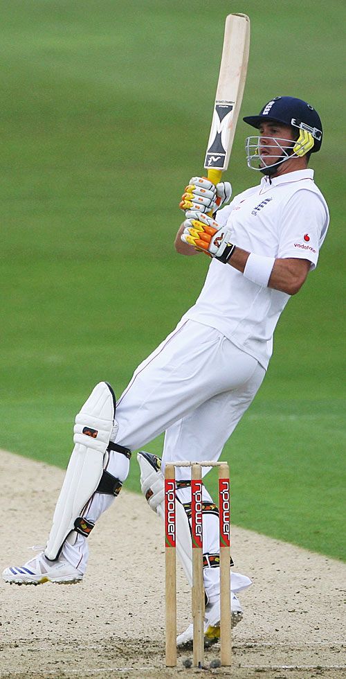 Kevin Pietersen clouts six over midwicket during his brief 45 ...