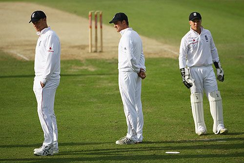 England's slip cordon don't try to hide their disappointment ...