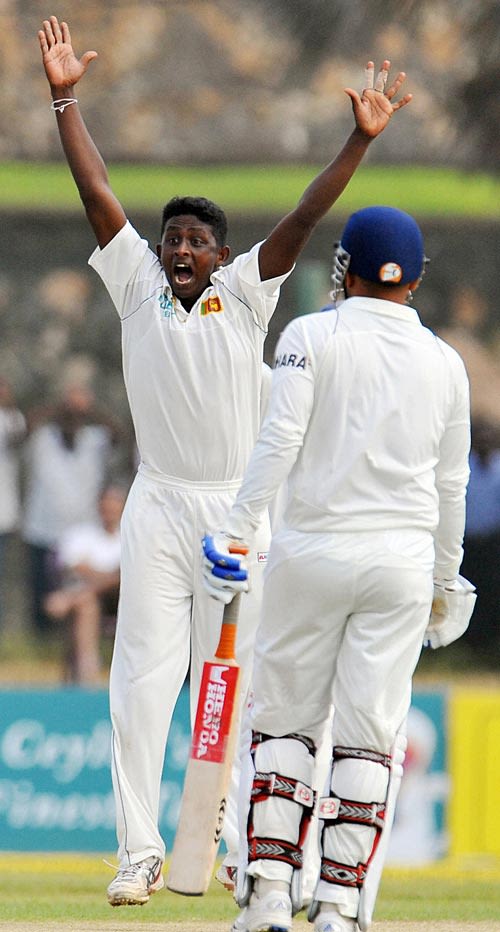 Ajantha Mendis appeals for an lbw | ESPNcricinfo.com