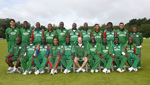 The Kenya squad members pose for photographs | ESPNcricinfo.com