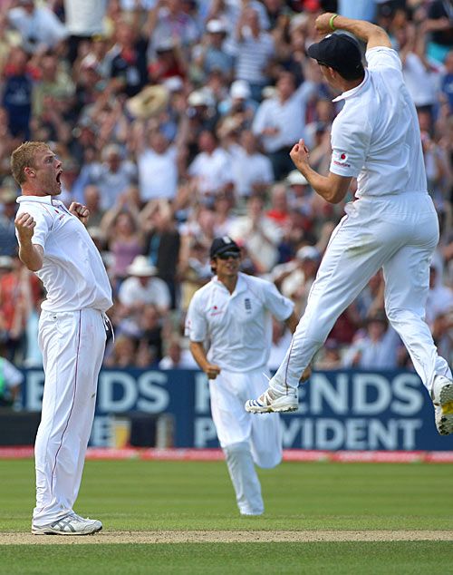 Andrew Flintoff celebrates another wicket | ESPNcricinfo.com