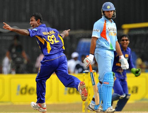 Yuvraj Singh is caught at slip off Nuwan Kulasekara | ESPNcricinfo.com
