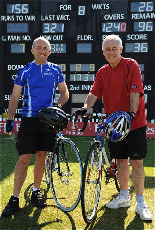 David Lloyd and Colin Bateman prepare to embark on a sponsored bike ...