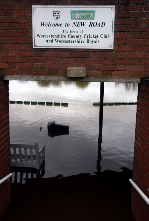 A flooded County Ground at New Road, Worcester | ESPNcricinfo.com