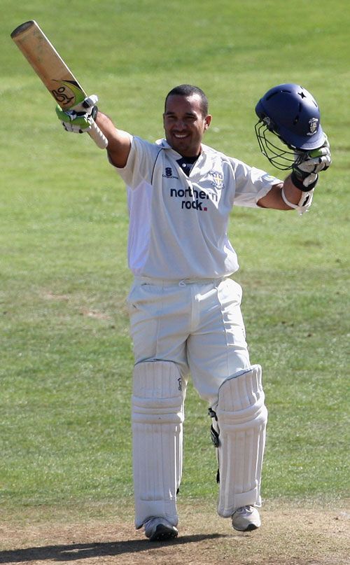 Gareth Breese celebrates his hundred at Canterbury | ESPNcricinfo.com