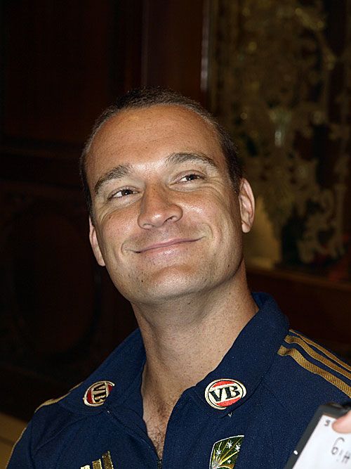 A relaxed Stuart Clark attends a media session | ESPNcricinfo.com