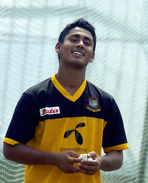 Mohammad Ashraful in a lighter mood during a training session ...