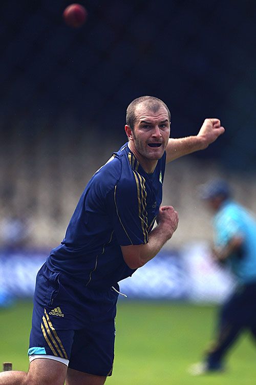 Jason Krejza delivers a ball during a nets session | ESPNcricinfo.com