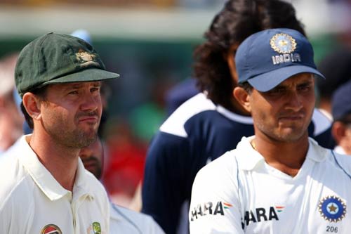 Ricky Ponting and Sourav Ganguly watch the post-match presentations | ESPNcricinfo.com