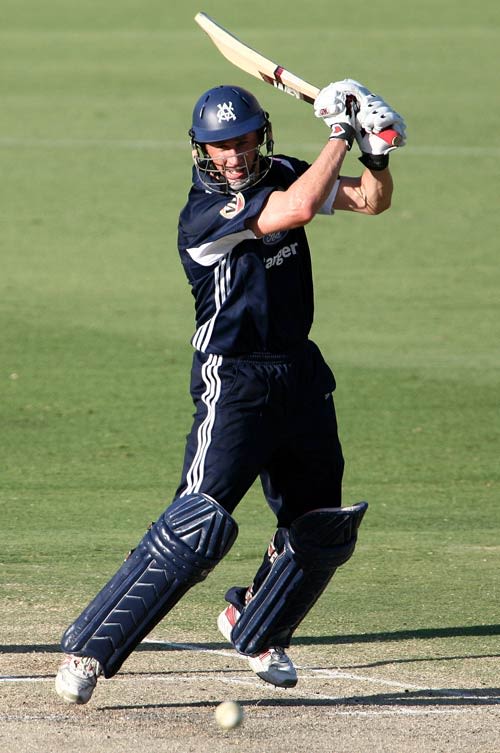David Hussey punches one through the off side | ESPNcricinfo.com
