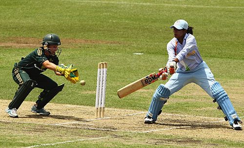 Rumeli Dhar works the ball past the keeper | ESPNcricinfo.com