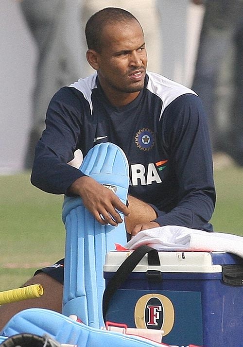 Yusuf Pathan pads up for a hit at the nets | ESPNcricinfo.com