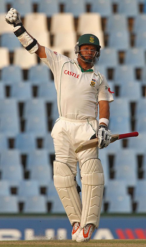 Ashwell Prince punches the air to celebrate his hundred against ...
