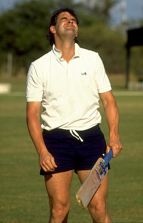 Chris Cowdrey grimaces at the practice session | ESPNcricinfo.com