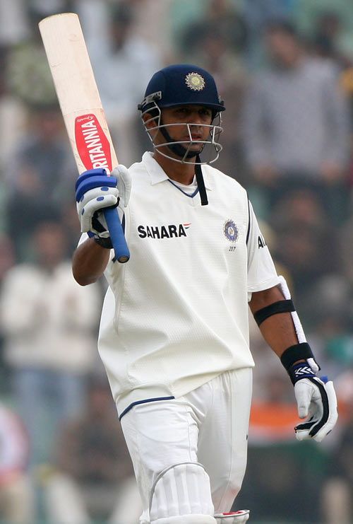 Rahul Dravid celebrated his century in a subdued manner | ESPNcricinfo.com