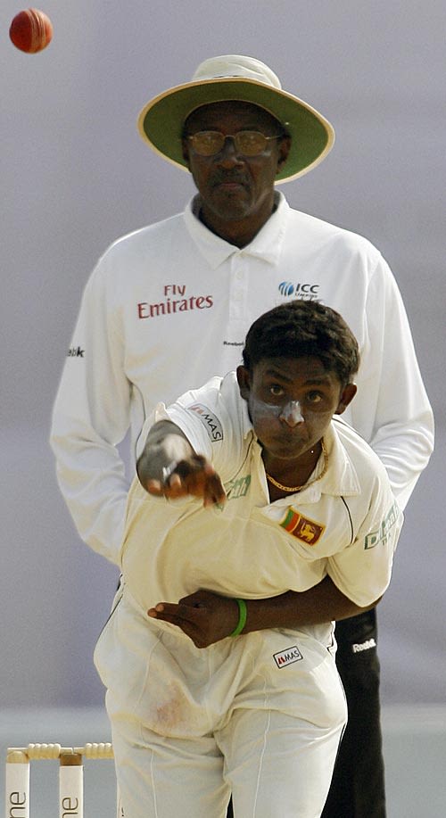 Ajantha Mendis in action | ESPNcricinfo.com