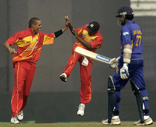 Ed Rainsford celebrates Mahela Jayawardene's wicket | ESPNcricinfo.com