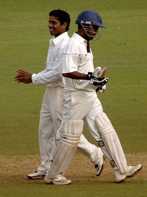 Rajesh Pawar celebrates after getting rid of SS Das | ESPNcricinfo.com