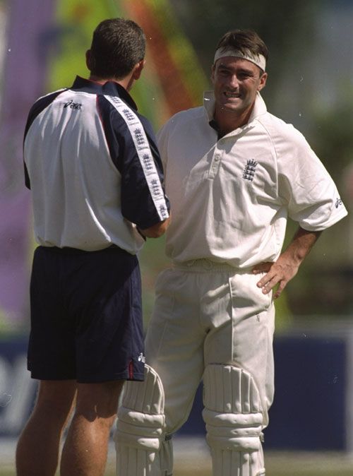 Graham Thorpe gets attention from Wayne Morton | ESPNcricinfo.com