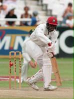 Ridley Jacobs during his first half-century in test cricket ...