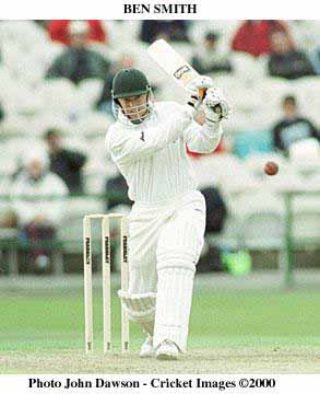 Ben Smith bats for Leics in the 2000 Benson and Hedges competition ...