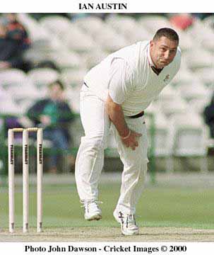 Austin bowling v Notts in the 2000 Benson and Hedges competition ...