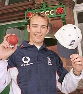 Leg Spinner Chris Schofield celebrates his call to the England squad ...