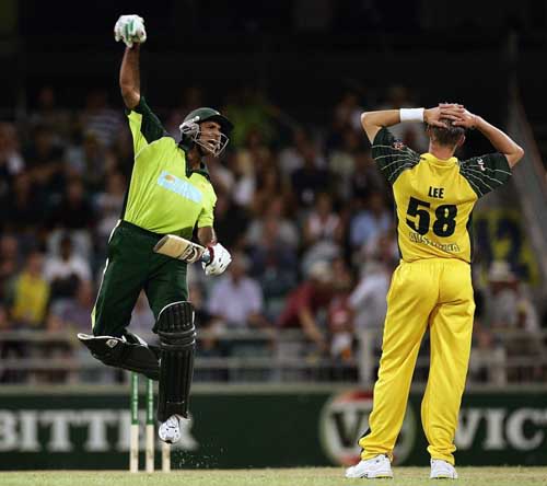 Rana Naved-ul-Hasan leaps - with all the joy of beating Australia ...