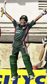 Habibul Bashar celebrates the series win | ESPNcricinfo.com