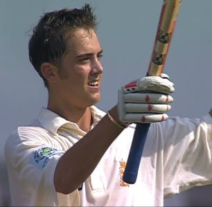 Stephen Peters celebrates his century | ESPNcricinfo.com
