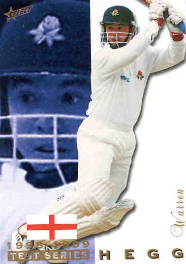 Trade Card: 1998-1999 Test Series Warren Hegg | ESPNcricinfo.com