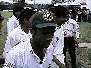 Bangladesh leaving the field after defeating Scotland in the 1997 ICC ...