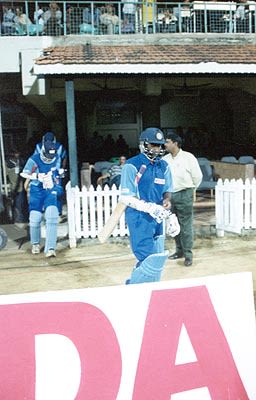 India A openers Sriram and Ramesh make their way to the middle at the ...