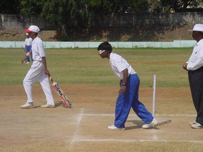 Action from the HSBC National Cricket Tournament for the Blind ...