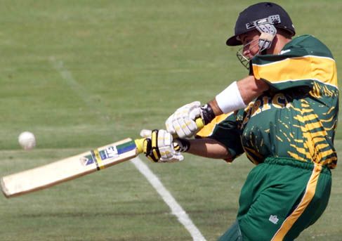 Gibbs plays a cracking cover drive against Kenya at Potchefstroom ...