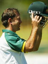 Ricky Ponting puts his helmet on | ESPNcricinfo.com
